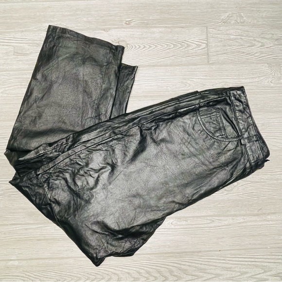 Vintage | Pants & Jumpsuits | Vintage Metro Style Black Leather Pants ...